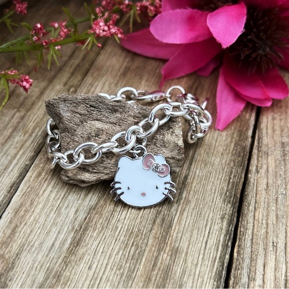 Jewelry | 925 Sterling Silver Hello Kitty Charm Bracelet New | Poshmark